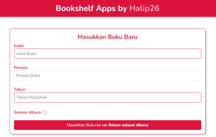 Bookshelf App